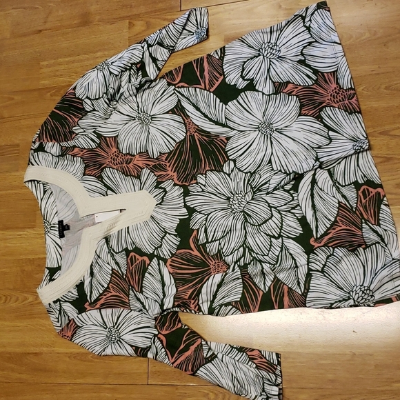 Talbots | Tops | Nwt Talbots Xl Tropical Floral Print Tunic | Poshmark